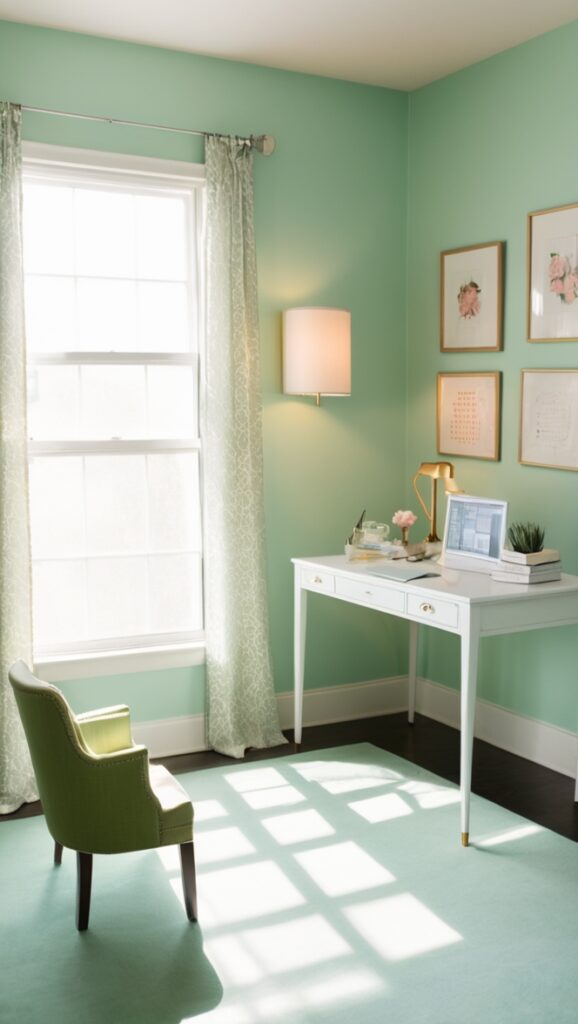 How I Decorated My Sage Green Office and Guest Room ...