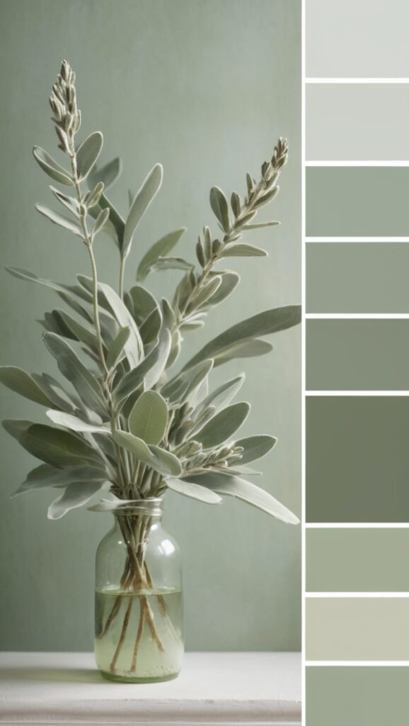 How can I incorporate the Sage Green color palette into my home decor ...