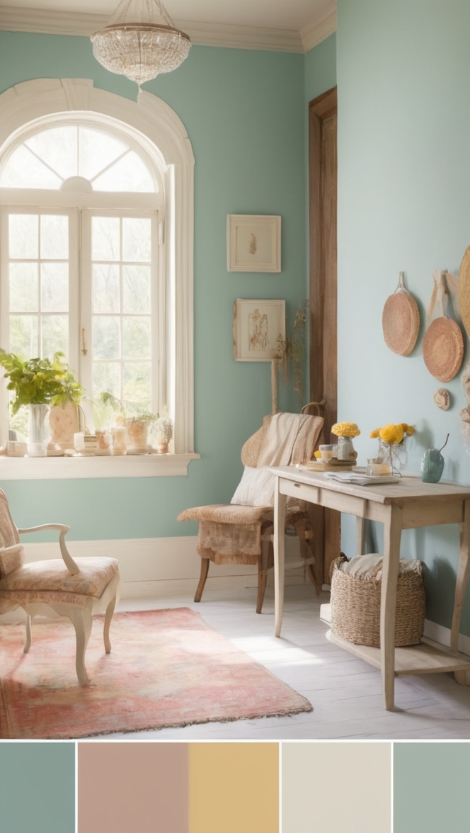 How can I incorporate the vintage color palette into my home decor ...