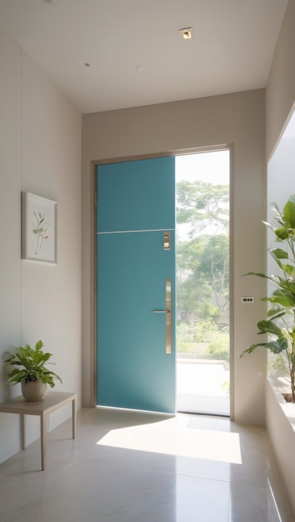 What are the key features of a modern main entrance safety door design ...